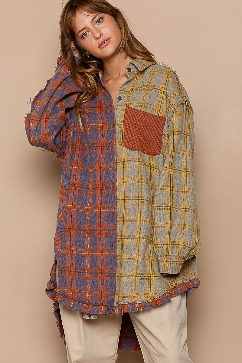 LaLa - Color Block Duster – Moth Hole Consignment Boutique